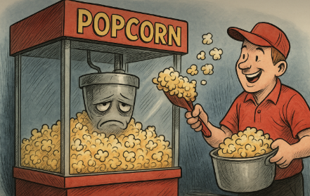 Popcorn Machine Finally Takes a Smoke Break After 30 Years ...